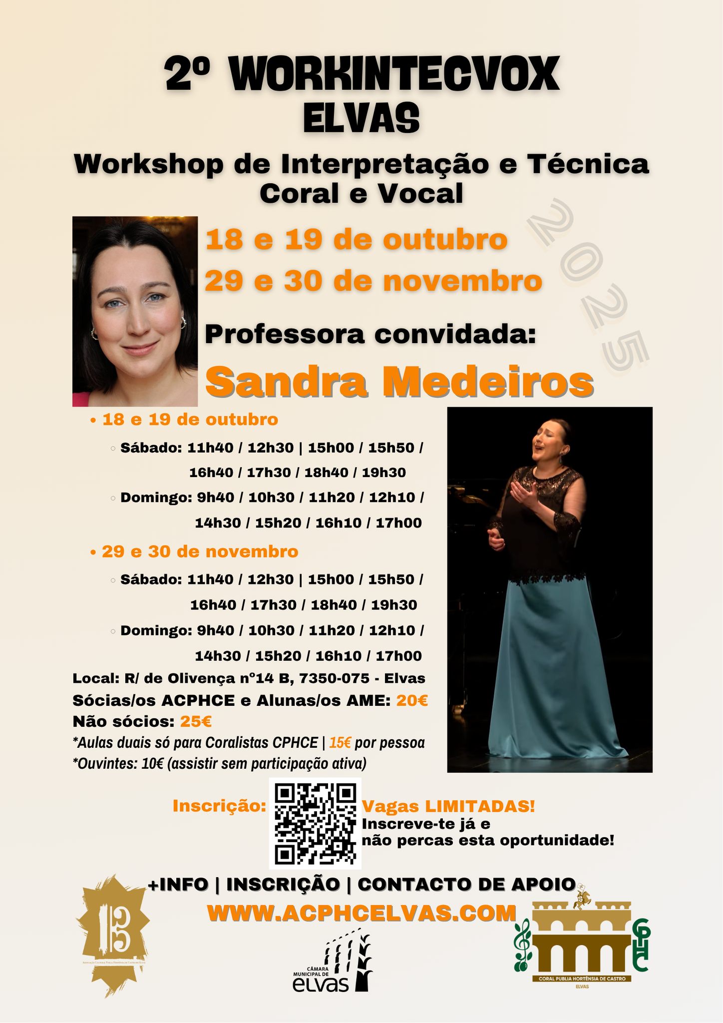 WorkinTecVox está de volta a Elvas: Workshop de Canto com a Soprano Internacional Sandra ...